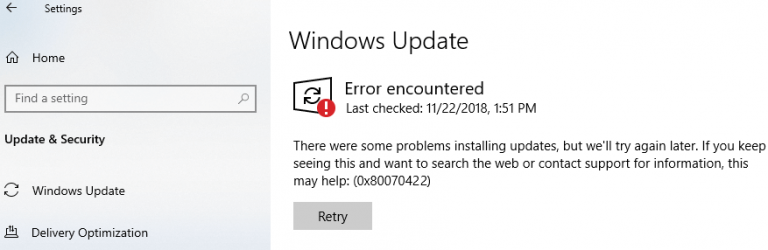 5 Easy Ways to Fix Windows Update Error 0x80070422