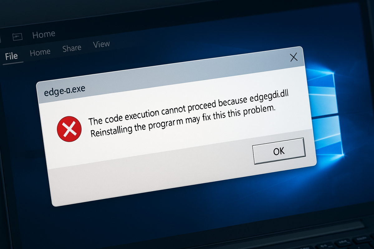 How to Fix “The code execution cannot proceed because Edgegdi.dll was not found” Error in ...